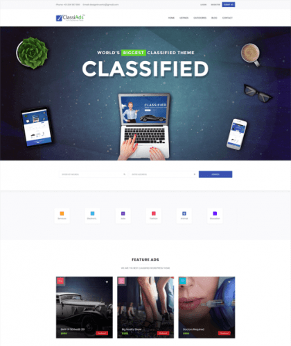 Chia sẻ theme ClassiAds – phù hợp làm web rao vặt - Duy Nghiện