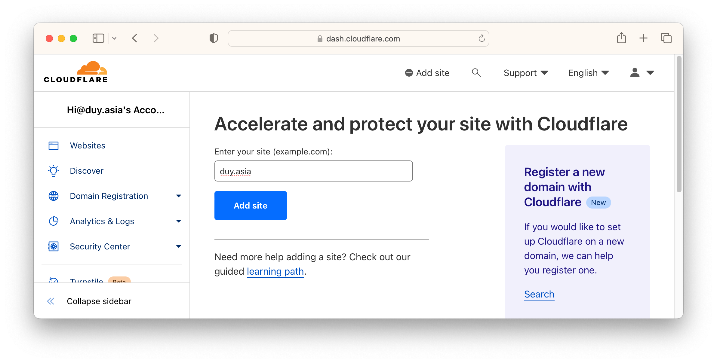 Hướng dẫn sử dụng CloudFlare làm DNS trung gian - Duy Nguyễn