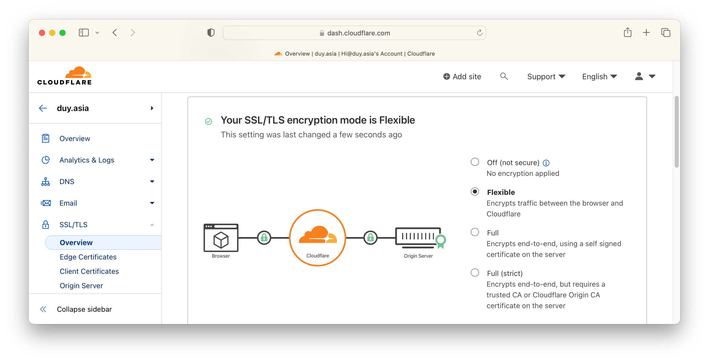 Hướng dẫn sử dụng CloudFlare làm DNS trung gian - Duy Nguyễn